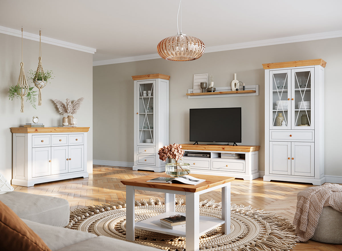 Milano Elite Solid Wood Pine Wooden Shelf | Color white/pine – Kiefer ...